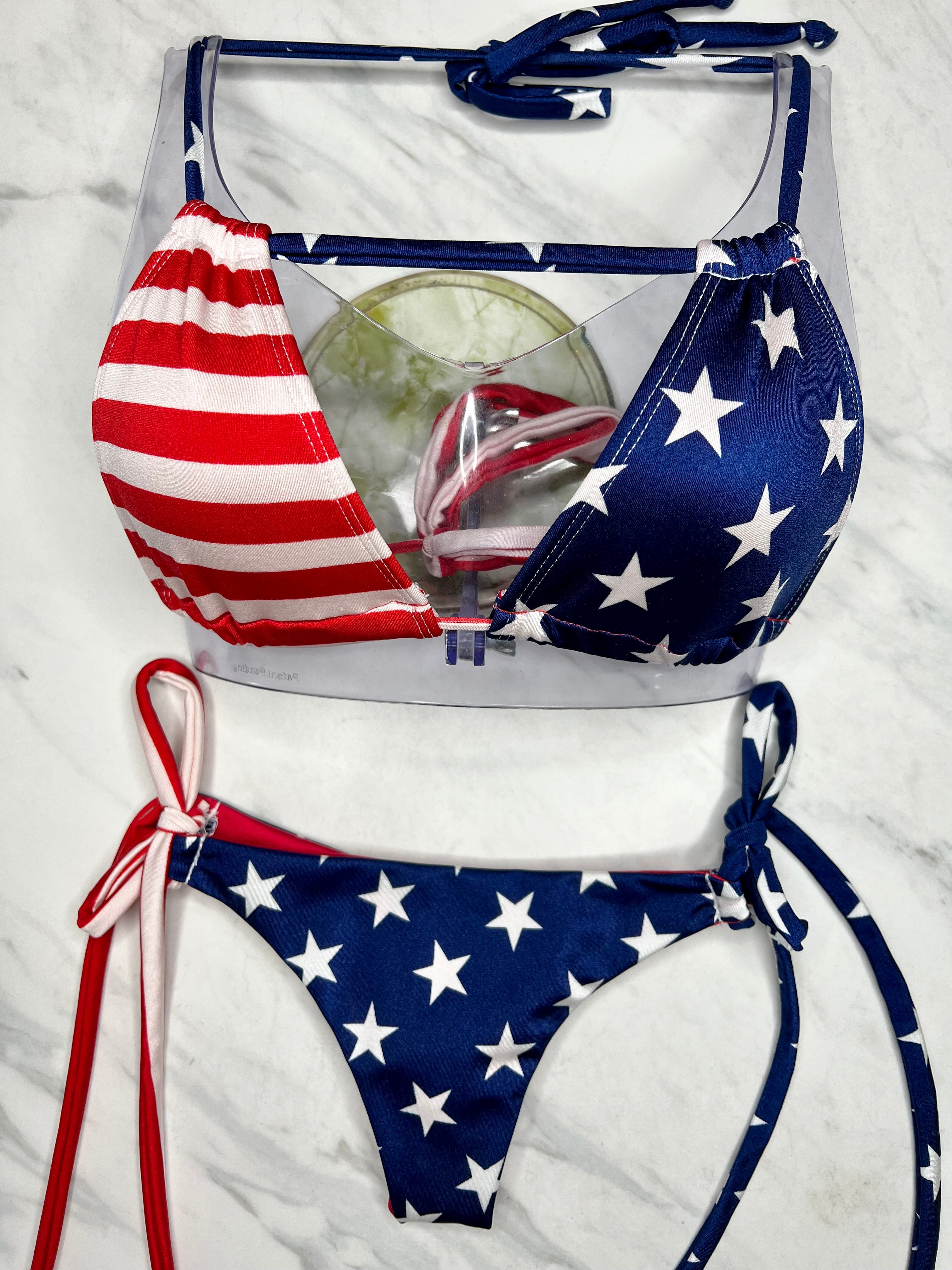 Stars & Stripes Micro Pixie Bottom – Fede Swimwear