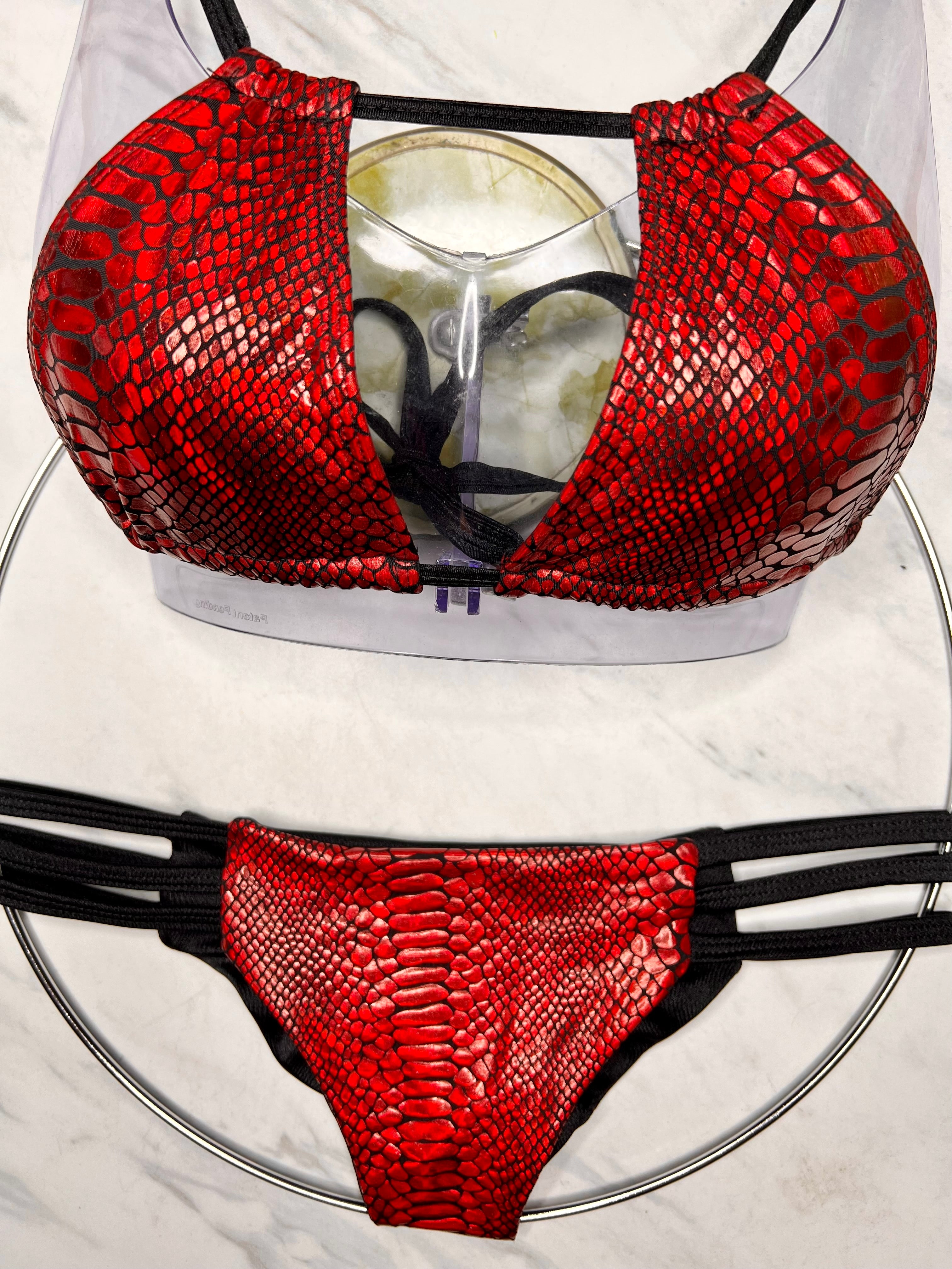 Ruby Red Snake Print Bottom – Fede Swimwear