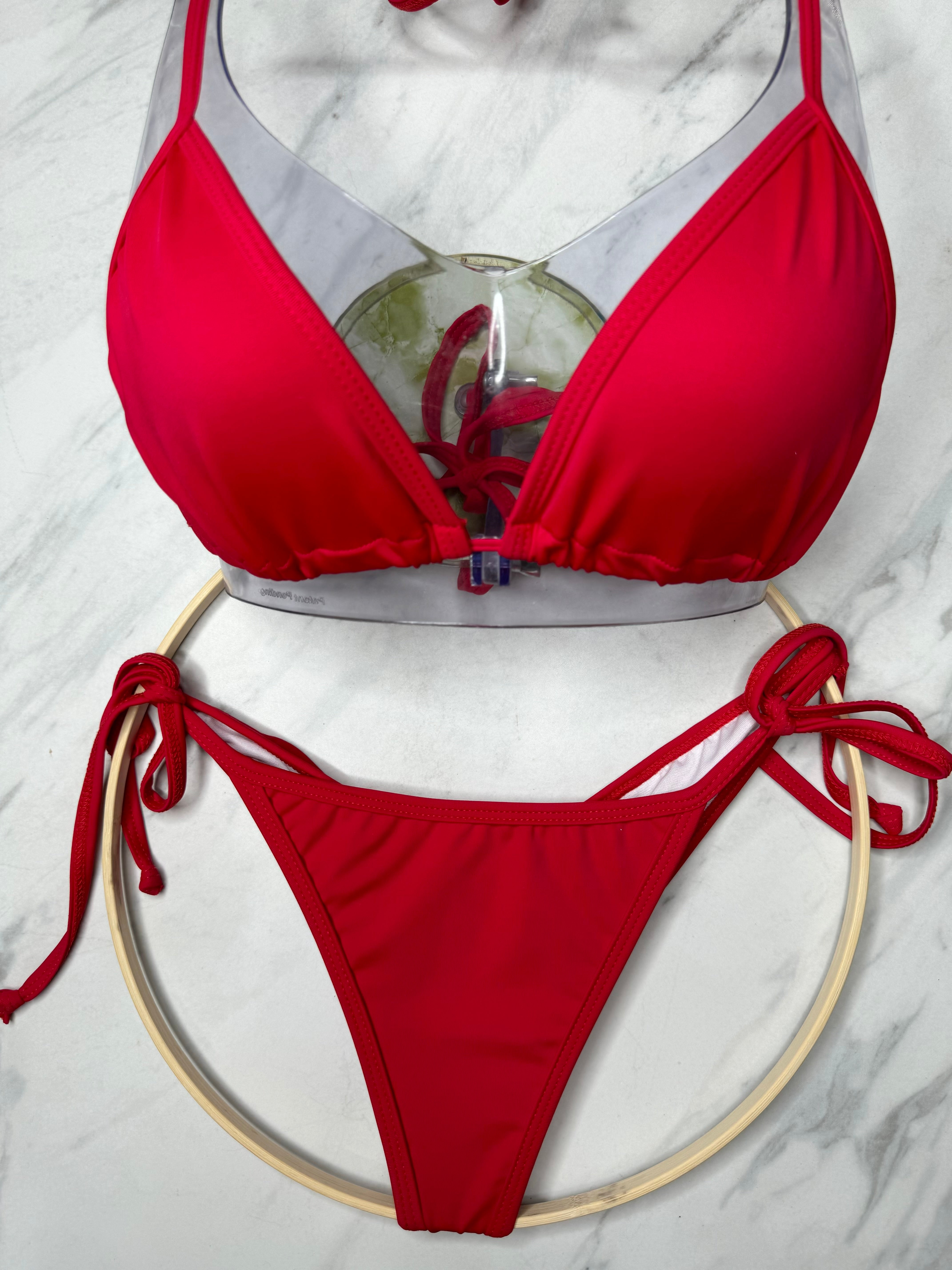 Matte Red Side Tie Bottom – Fede Swimwear