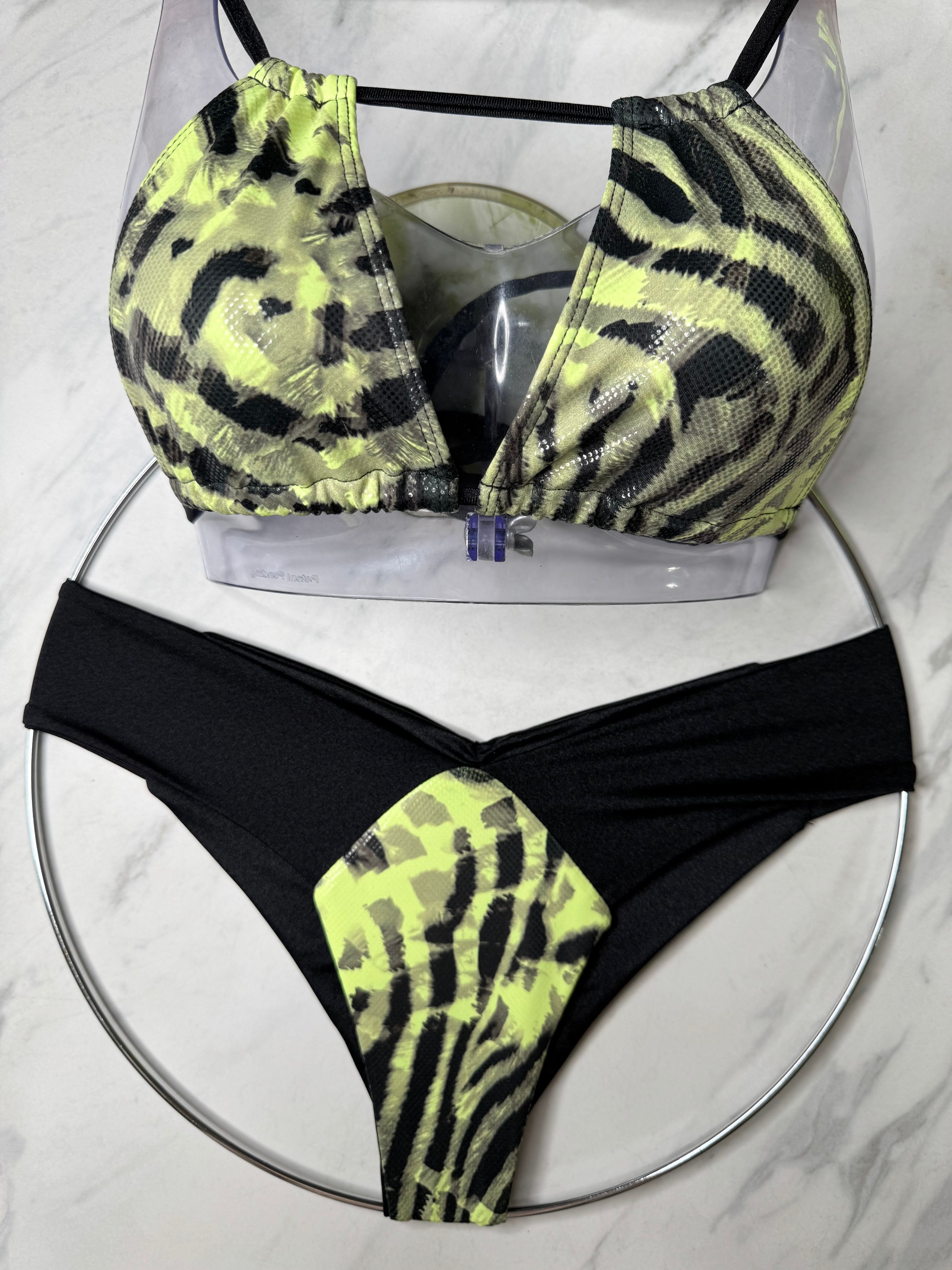Yellow & Black Tiger Reversible Bottom – Fede Swimwear