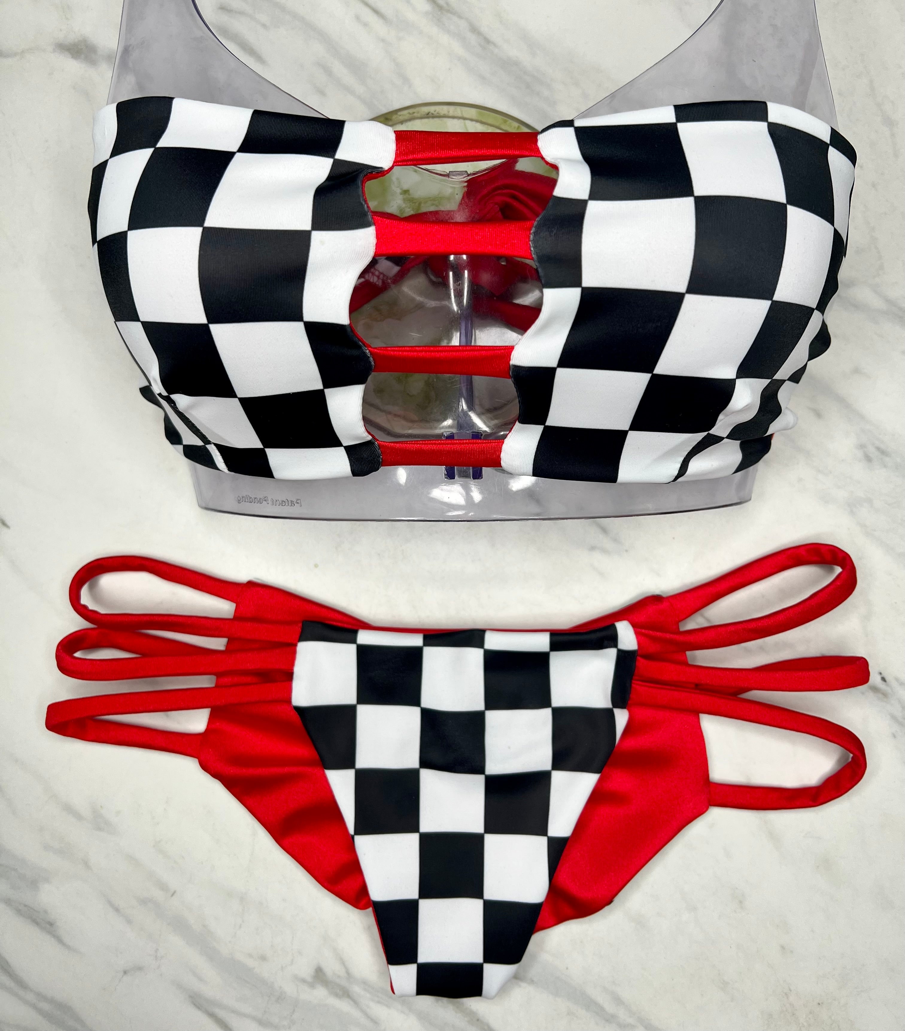 Checker Seamless Reversible Bottom – Fede Swimwear